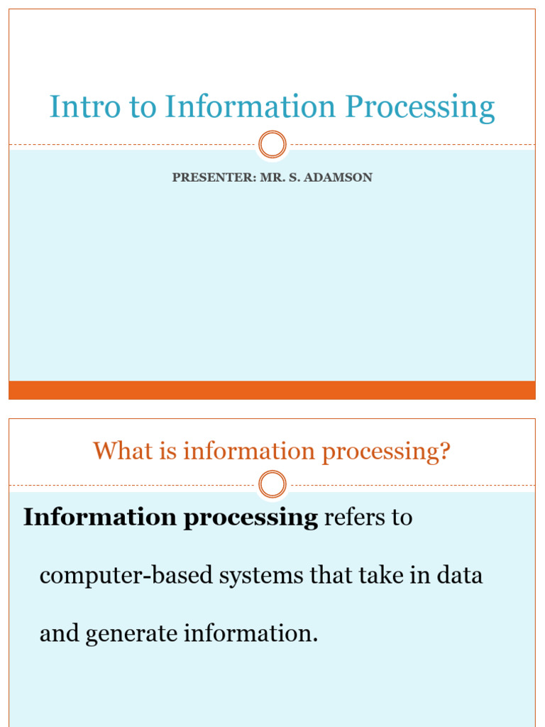 Intro To Information Processing | Download Free PDF | Information | Automation