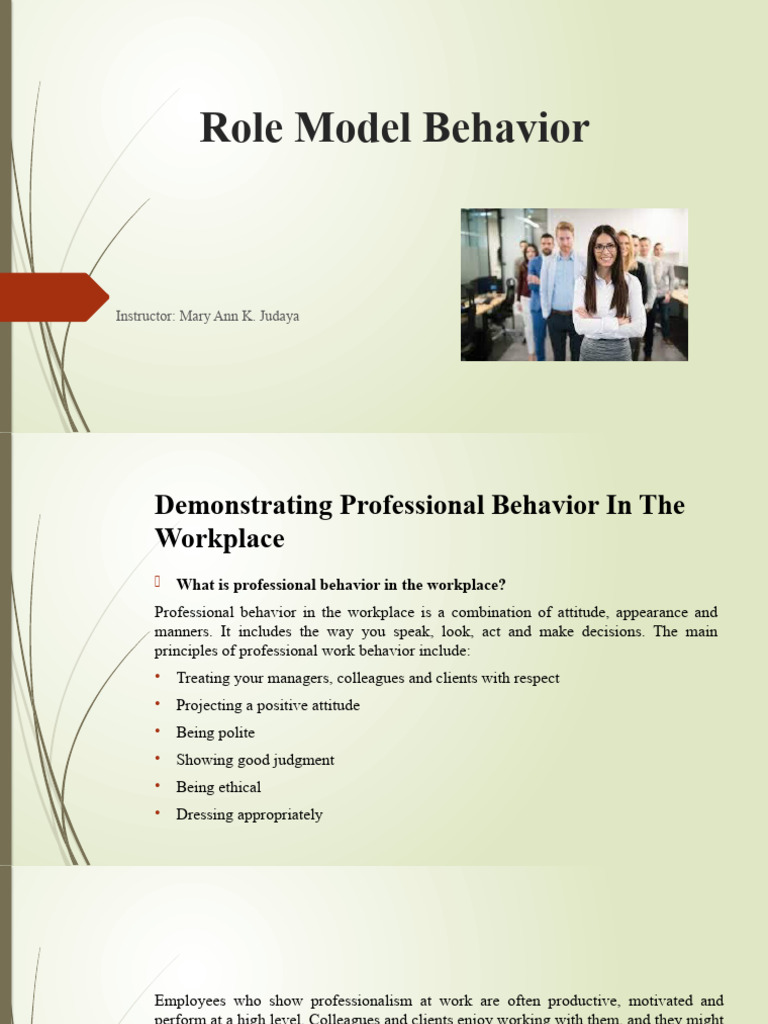Role-Model-Behavior | PDF