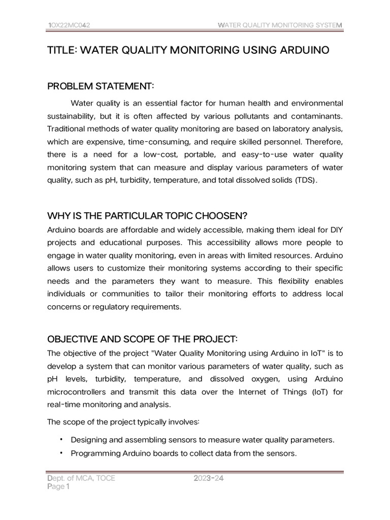 The Water Level Monitor System | PDF | Science & Mathematics | Computers
