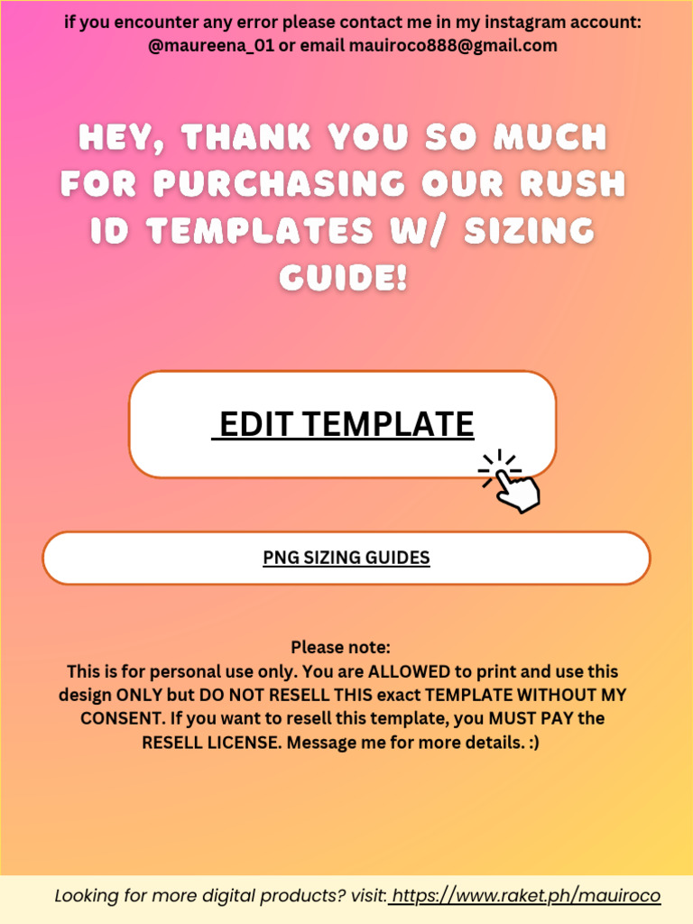 Rush Id Template | PDF