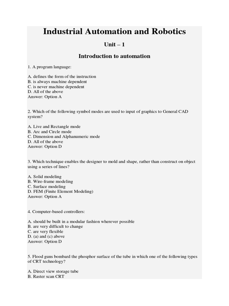 Iar 300 MCQ | PDF | Control Theory | Automation