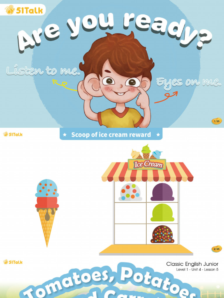 Level 1 - Unit 4 - Lesson 5 - Tomatoes, Potatoes and Carrots | PDF