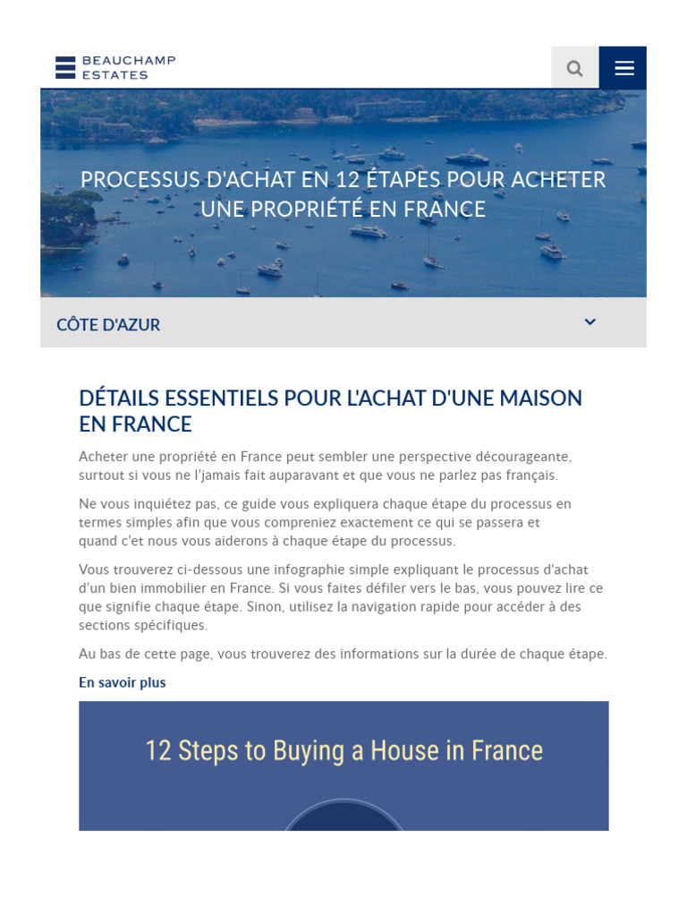 Processus D'achat en 12 Étapes Pour Acheter Une Propriété en France | PDF