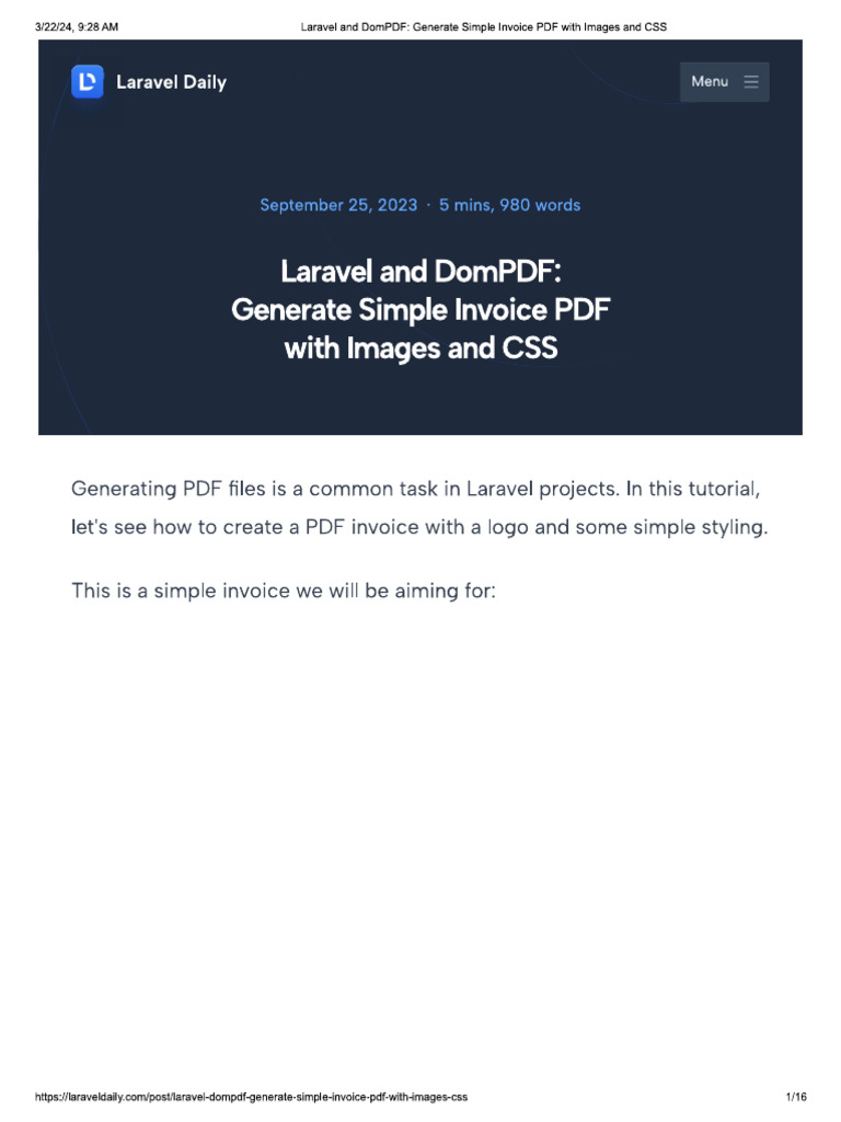 Laravel DOMPDF | PDF