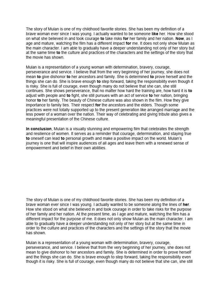 Mulan: Bravery and Chinese Culture | PDF | Courage | Social Psychology