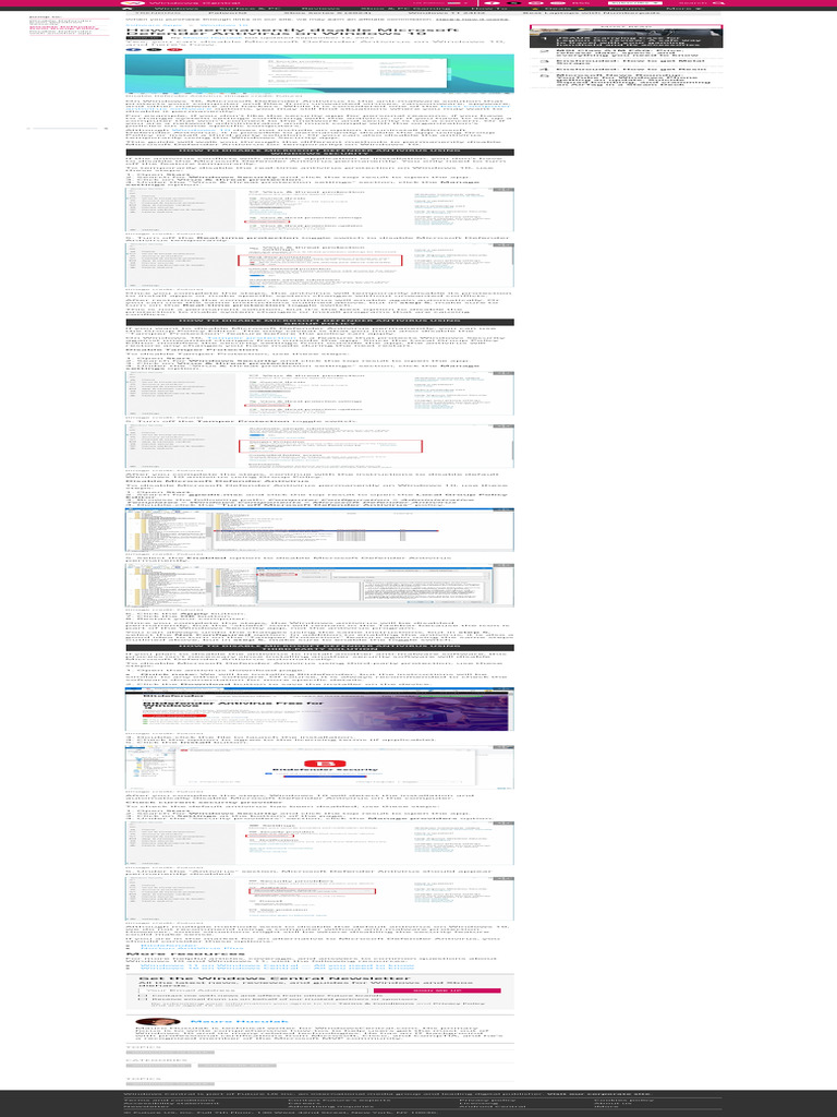 How To Permanently Disable Microsoft Defender Antivirus On Windows 10 ...