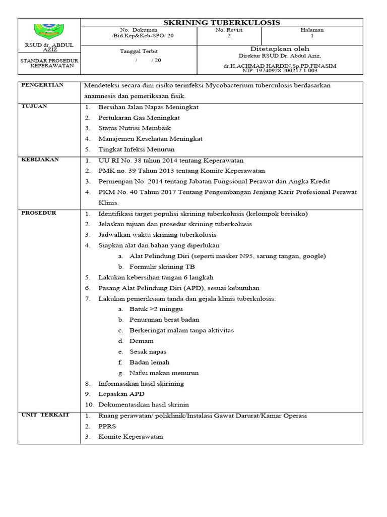 58.skrining Tuberkulosis | PDF