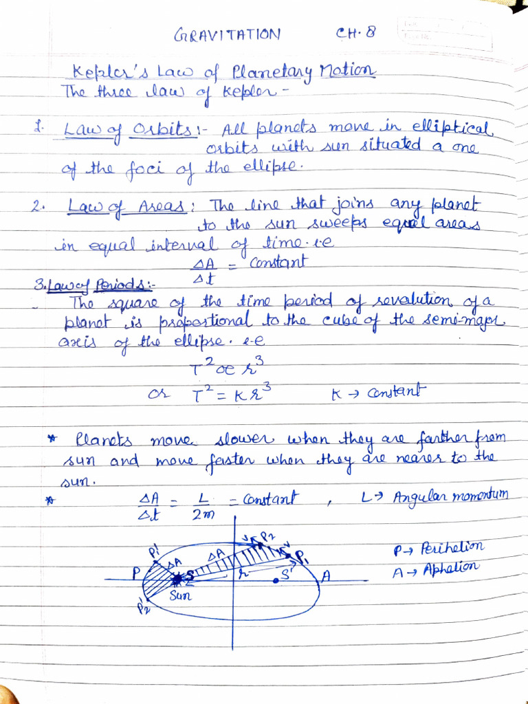 Gravitation Notes | PDF