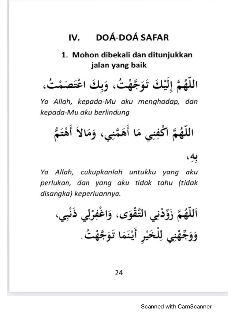 Doa - Doa Untuk Safar Atau Musafir (Ha | PDF