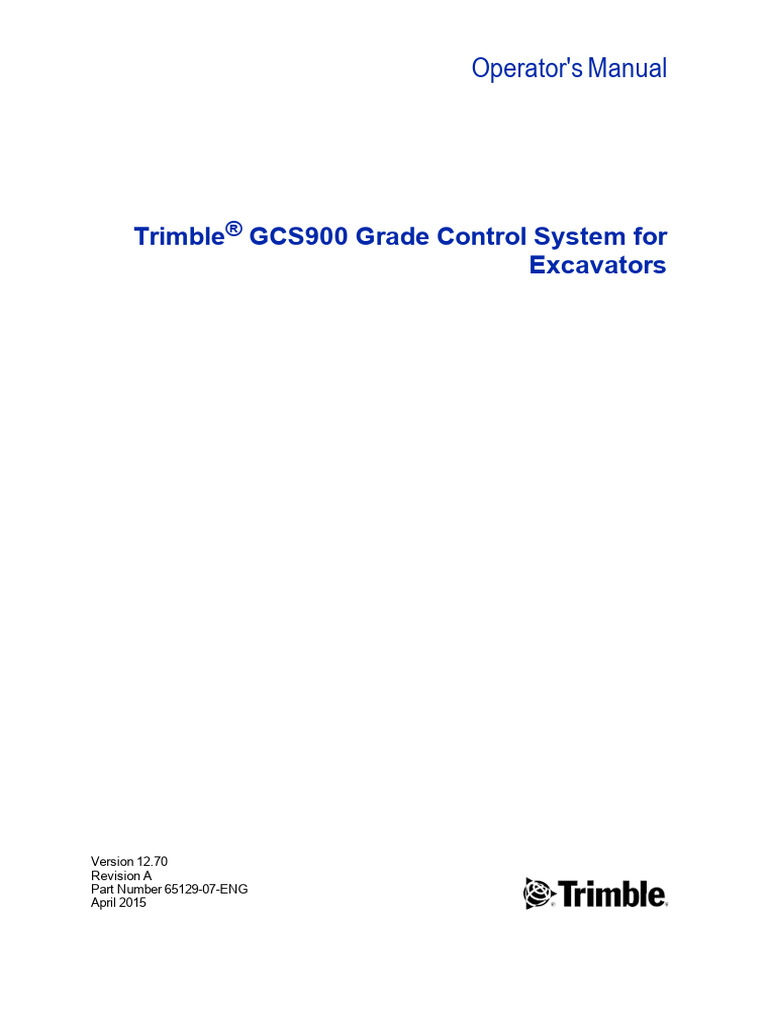 GCS900 V1270A Excavator OpMan ENG | PDF | License | Software