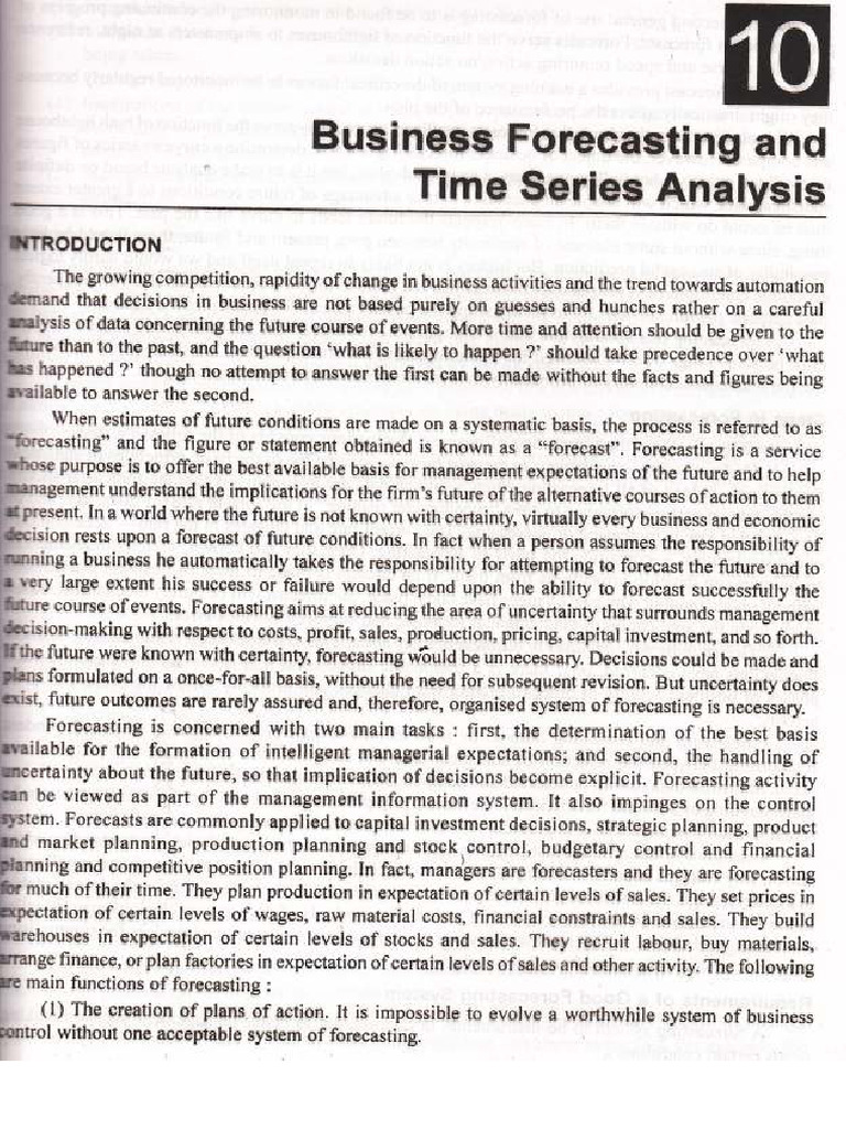Business Forecasting | PDF