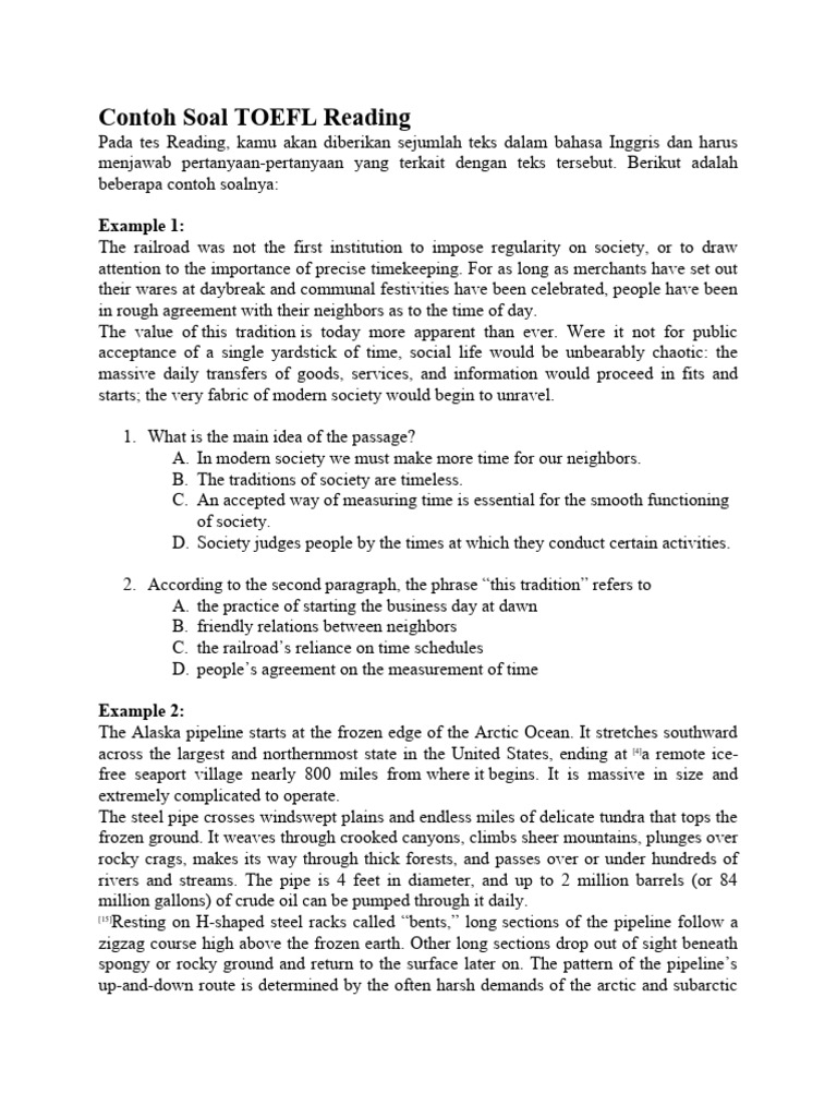 Contoh Soal TOEFL Reading | PDF | Earth Sciences