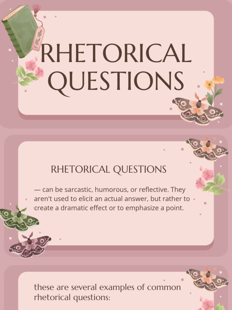 Mastering Rhetorical Questions in Speeches | PDF