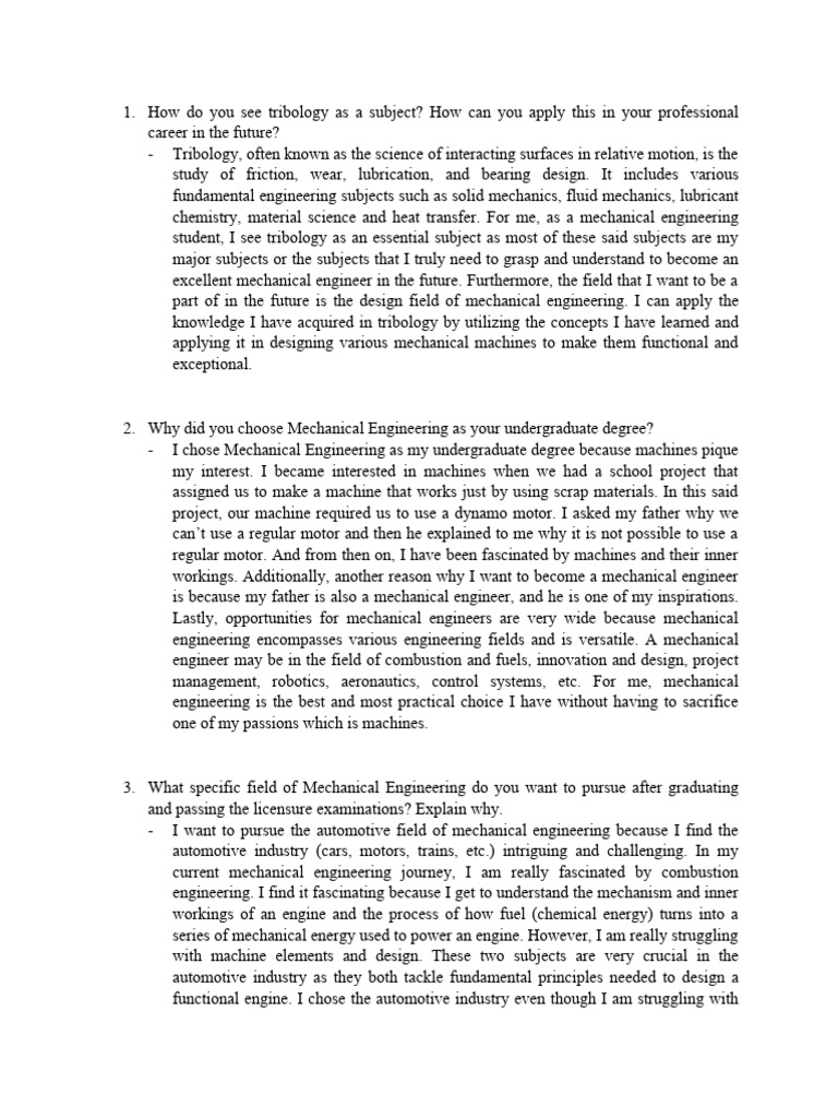 Future Of Mechanical Engineering Career Pdf