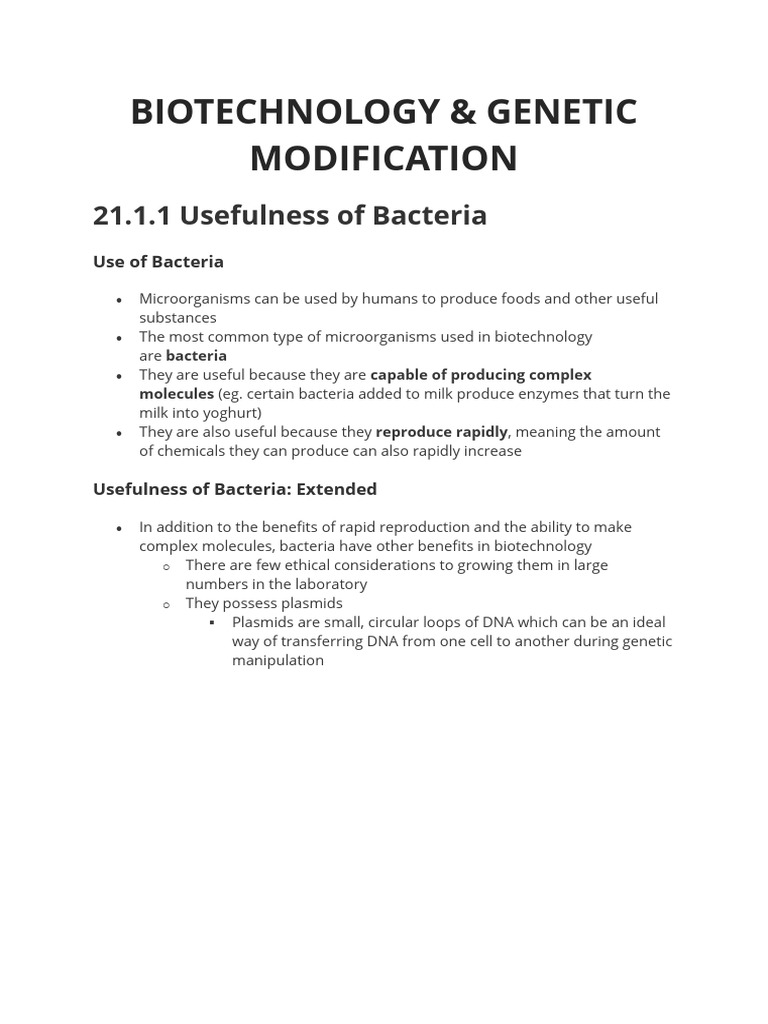 Biotech & Genetic Modification | PDF