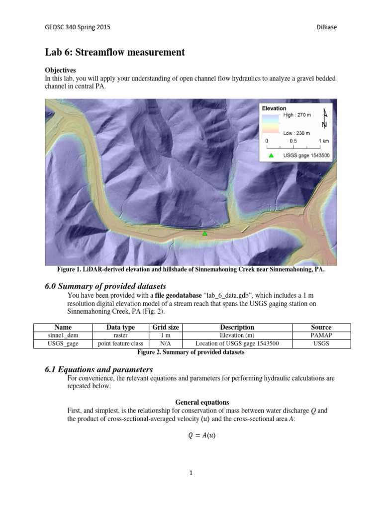 Lab 6 Streamflow Measurement | PDF | Flood | Stress (Mechanics)