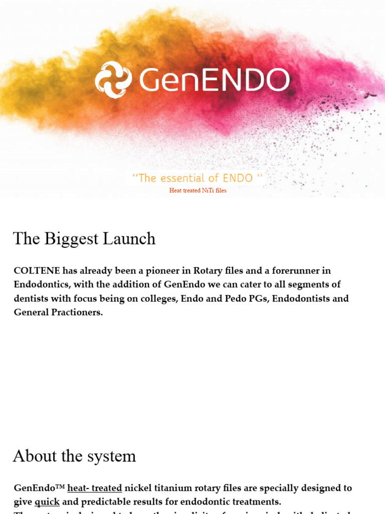 GenEndo Product PPT For Dentists | PDF | Helix