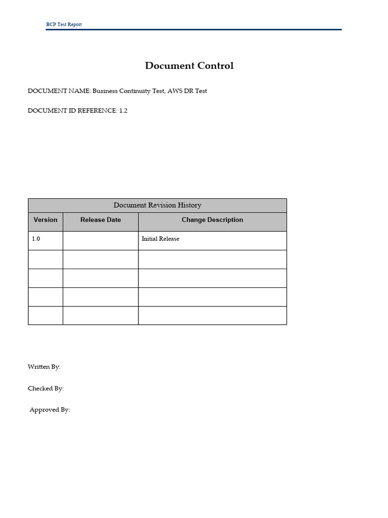 16.Template-BCP Testing Report | PDF | Computing | Information Technology