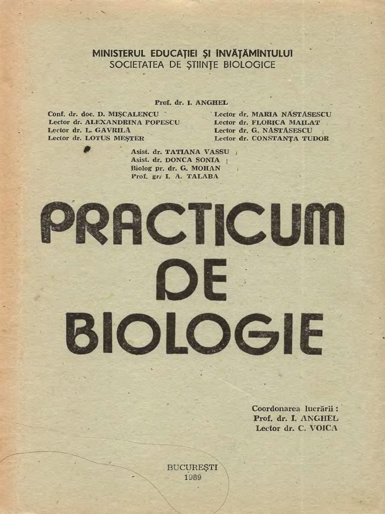 Andrei, Marin & Anghel, Ion - Practicum de Biologie Animala II - CTRL | PDF