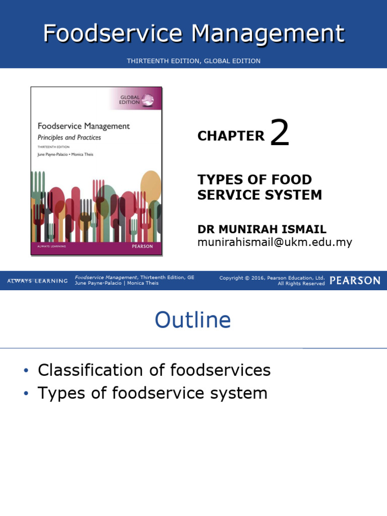 ND2443 Types of Foodservice System | PDF