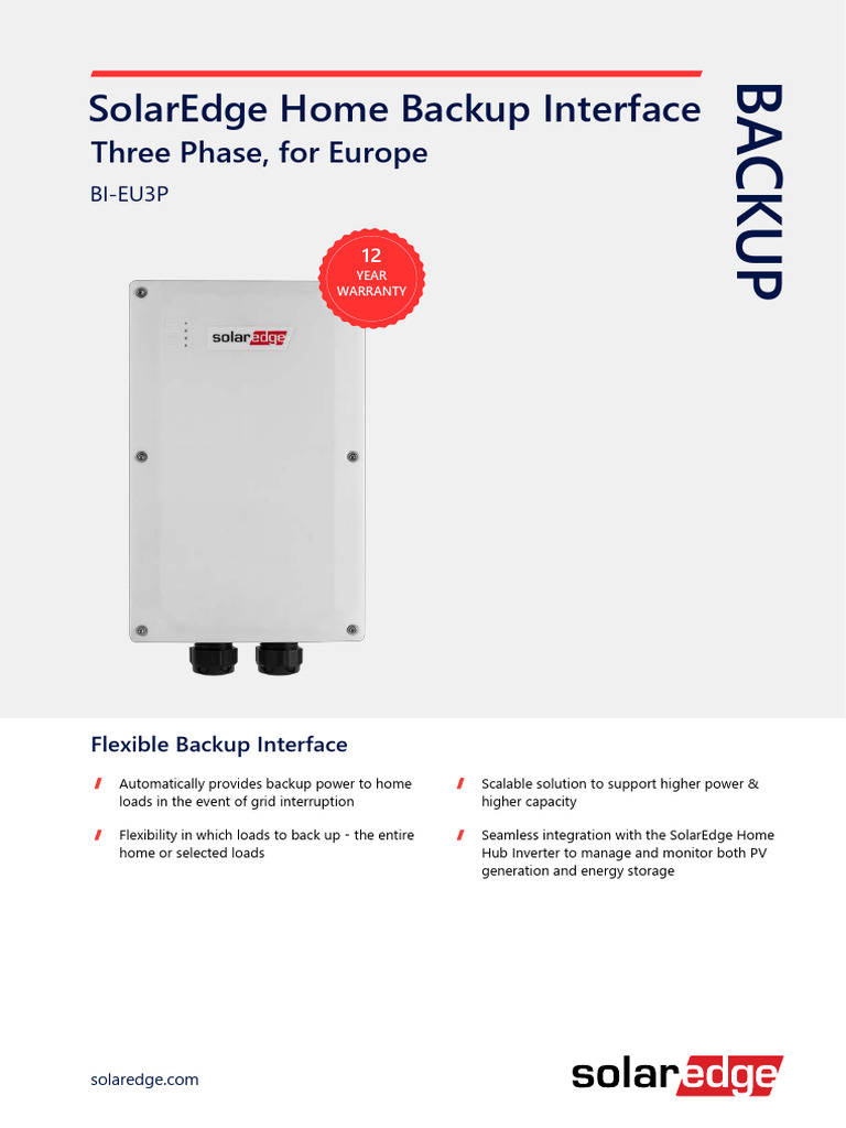 SolarEdge BI NEUNU 3P 01 Datasheet | PDF