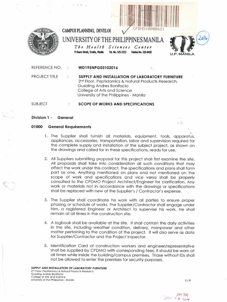 sample specs of lab tables2 | PDF