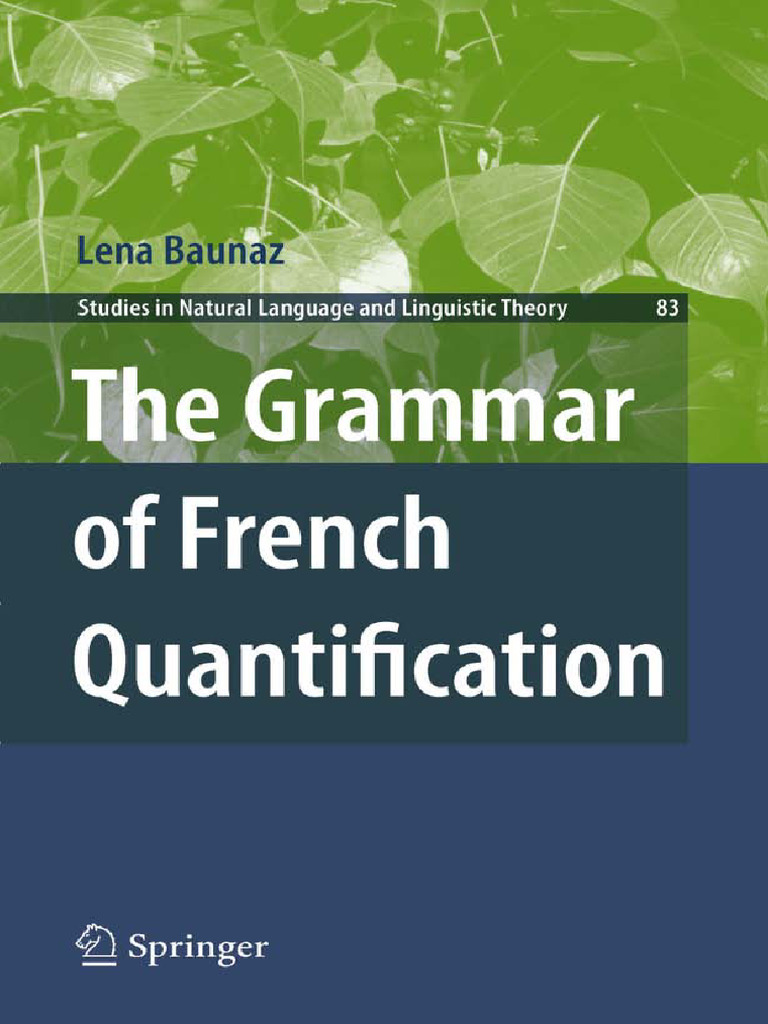 《the Grammar of French Quantification》 | PDF | Interpretation (Philosophy) | Semiotics