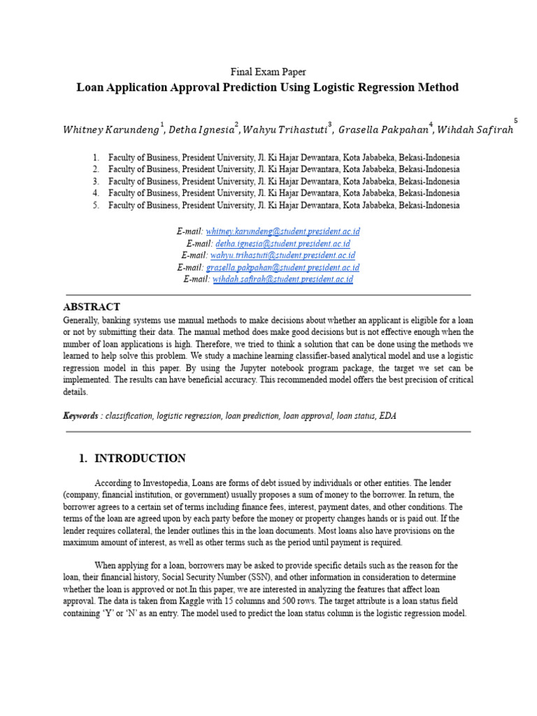 Final Exam Paper Coding - Group 6 | PDF
