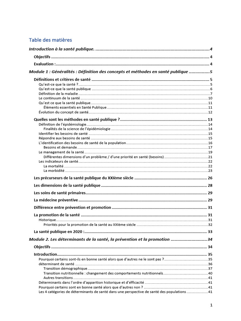 Introduction Et Histoire De La Sante Publique Pdf