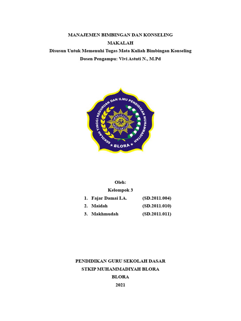 MAKALAH BIMBINGAN KONSELING (KELOMPOK 3) Presentasi Ke 2. | PDF | Bisnis | Pengembangan Diri
