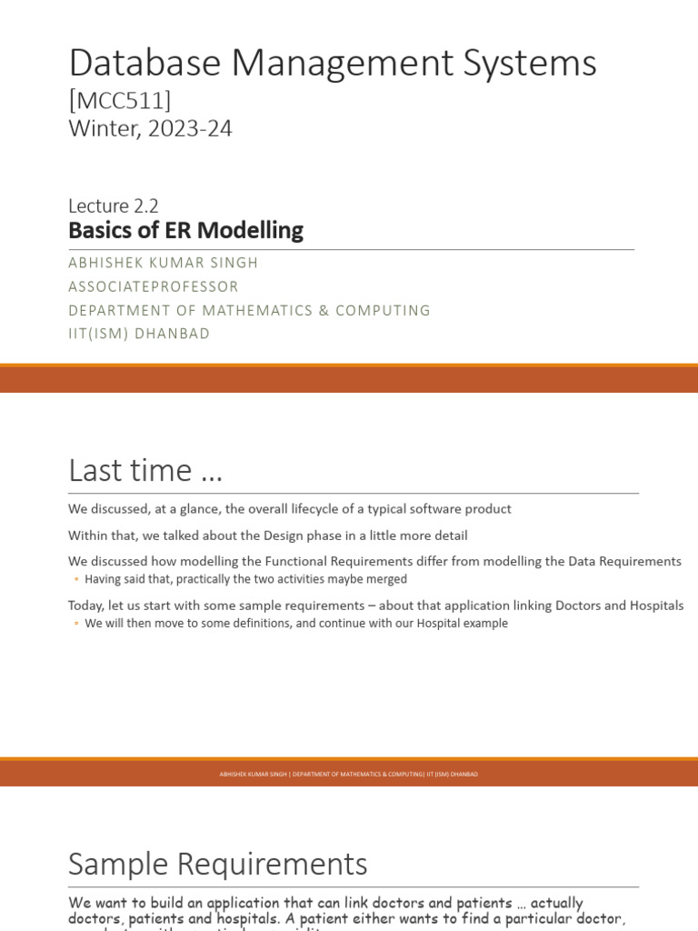 2.2 Basics of ER Modelling | PDF