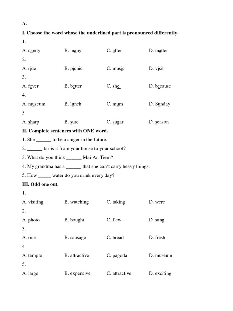 BÀI TẬP TIẾNG ANH LỚP 5 - HKII | PDF