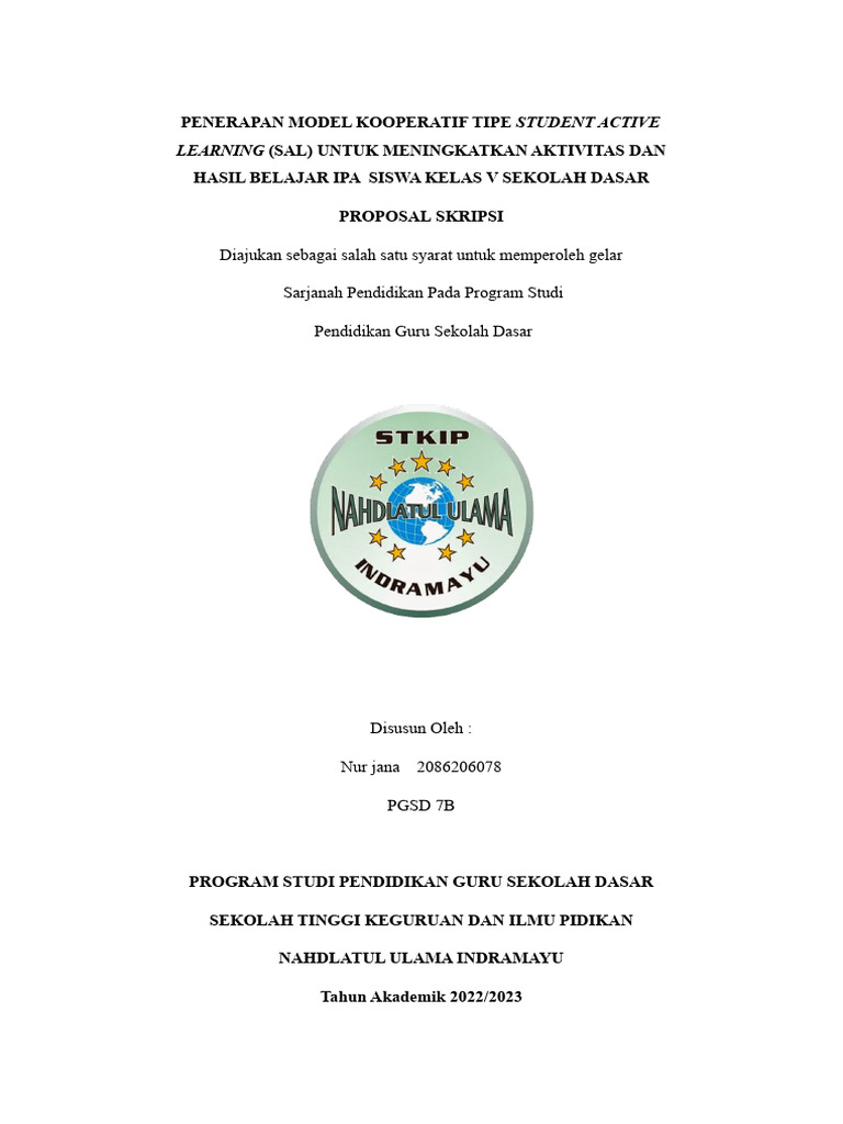 Proposal - Nur Jana | PDF