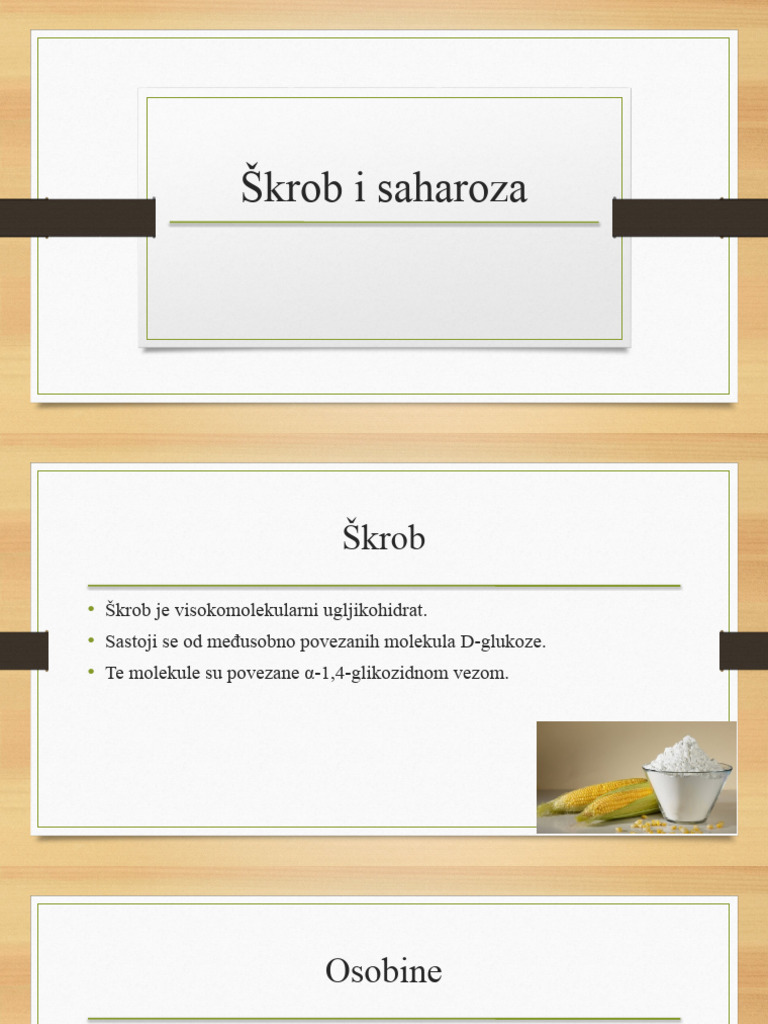 Škrob I Saharoza | PDF