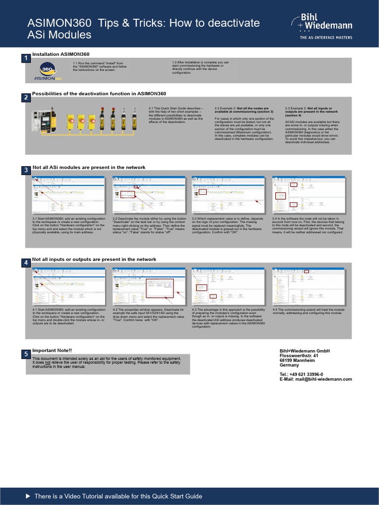 En Quick Start Guide ASIMON Tips Tricks Deactivate Modules | PDF ...