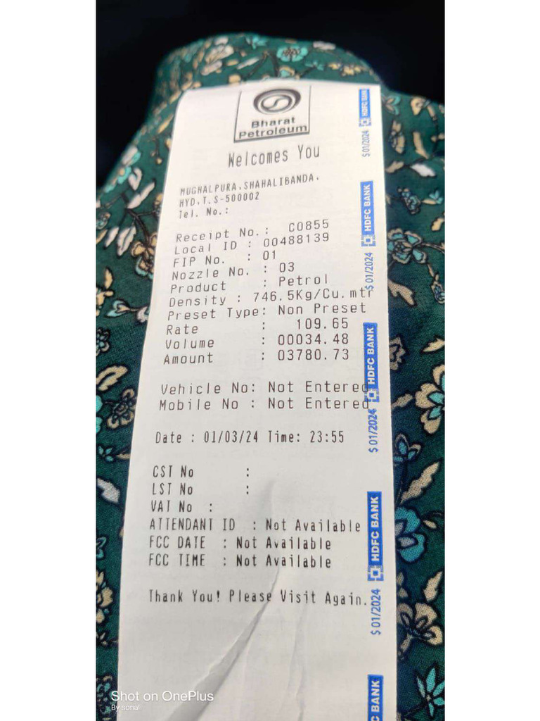 CAR - Fuel Bill | PDF