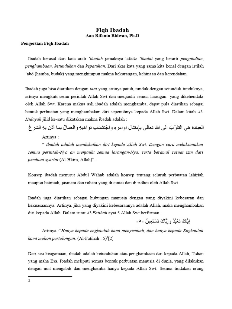 Fiqh Ibadah | PDF