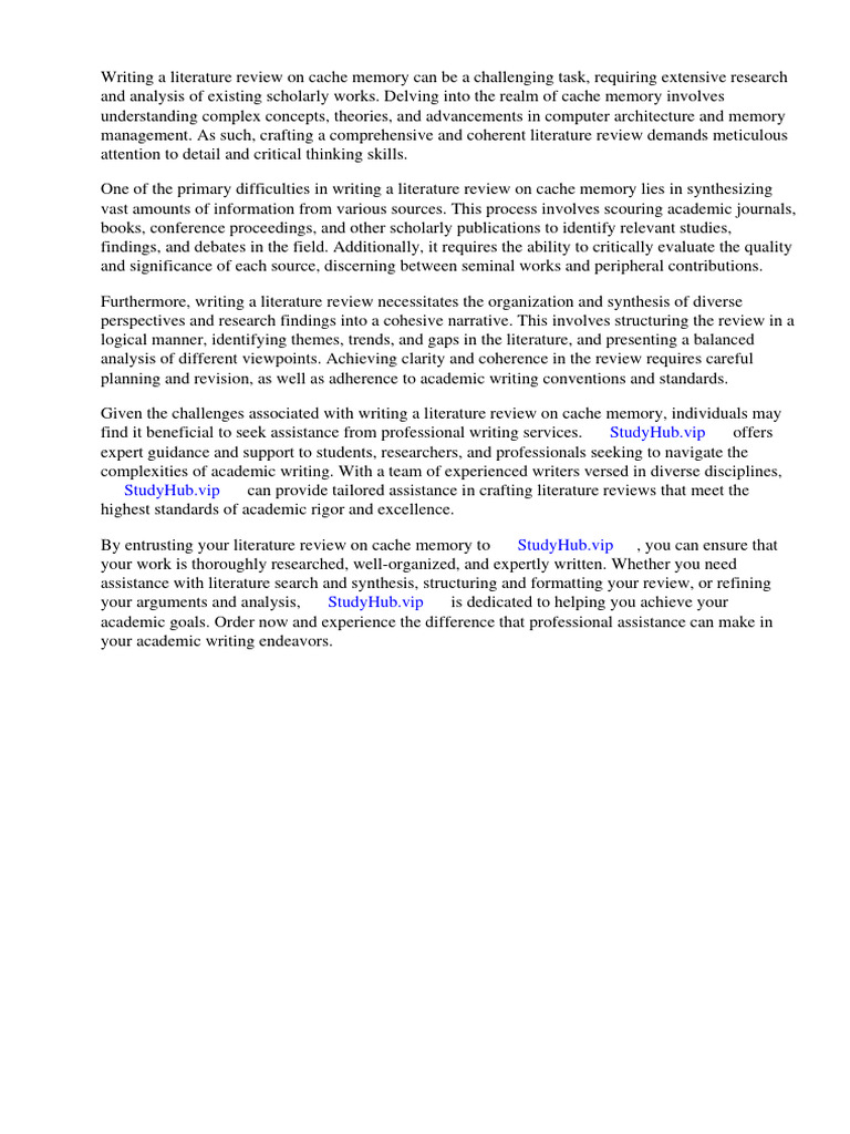 Literature Review of Cache Memory | PDF | Cpu Cache | Random Access Memory Literature Review of Cache Memory | PDF | Cpu Cache | Random Access Memory