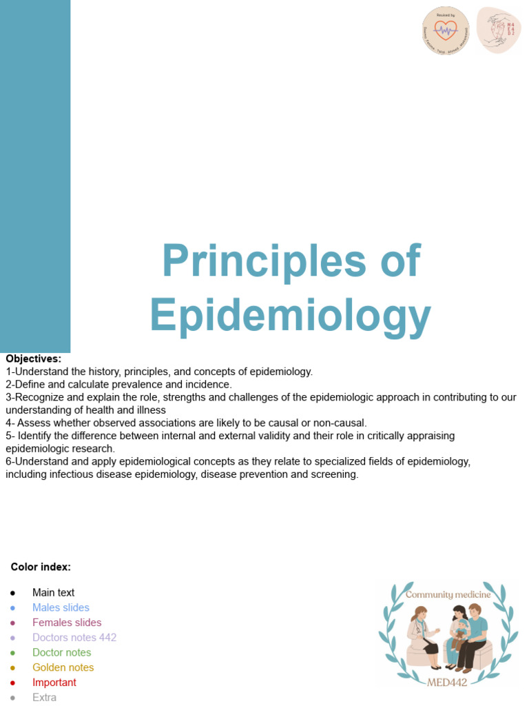 4- Principles of epidemiology | PDF