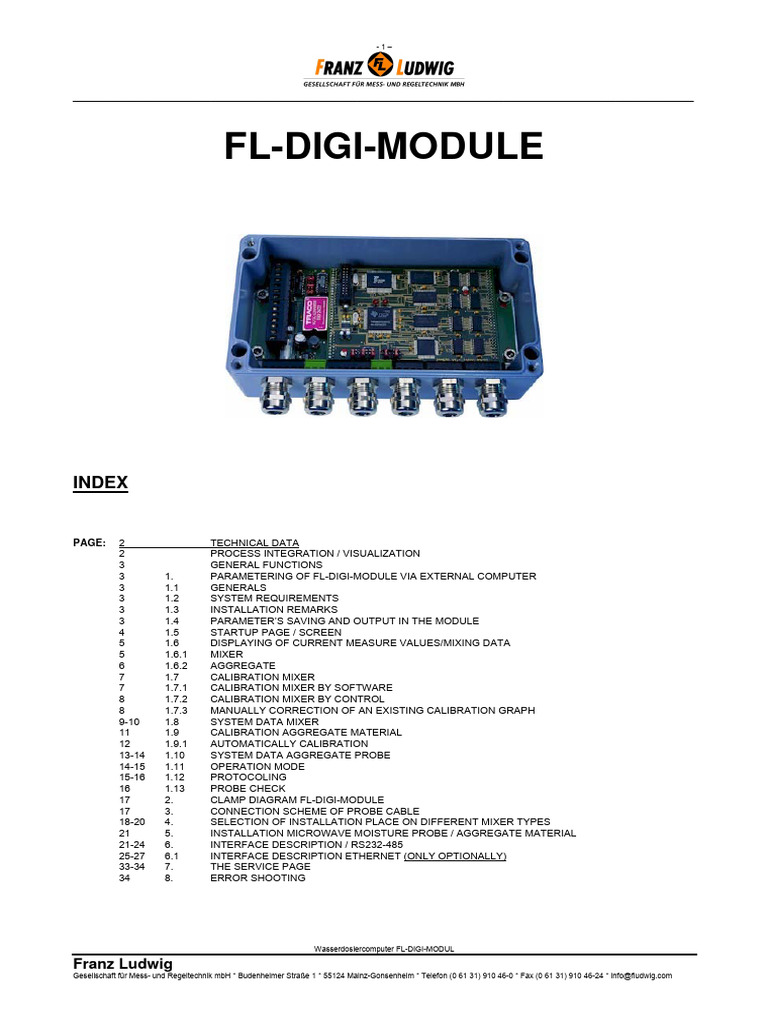 FL Digi Modul e 18.08.08 v3.05 FL Digi Module | PDF