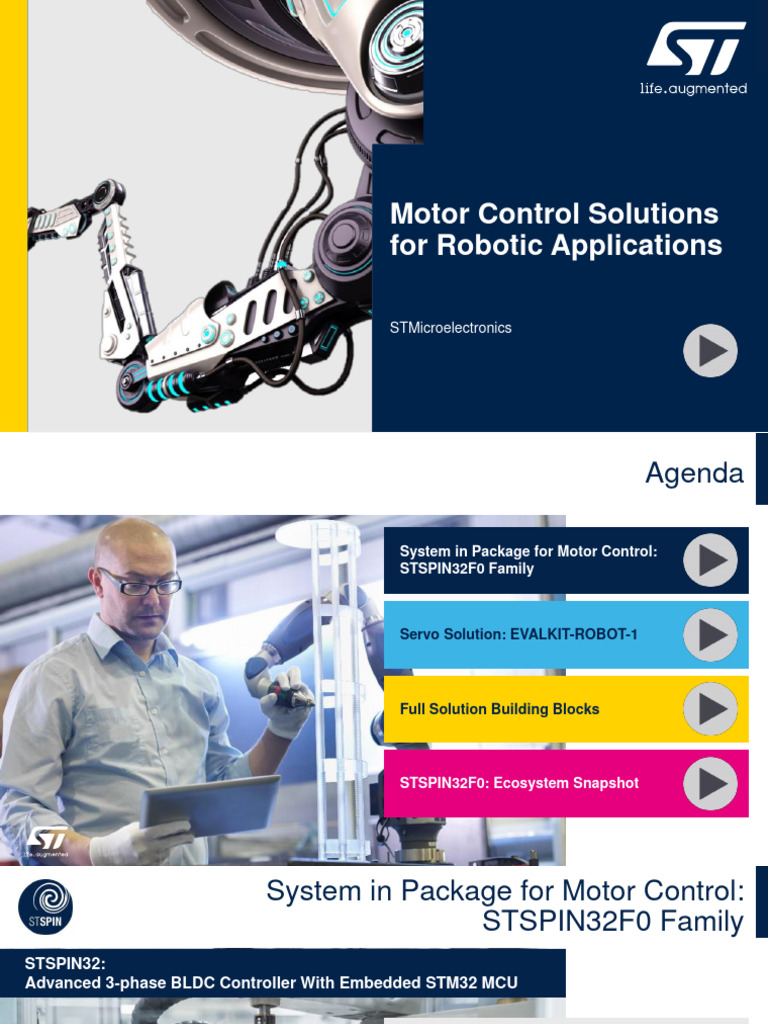 Stmicroelectronics Pcim2020 Motor Control Solutions For Robotic ...