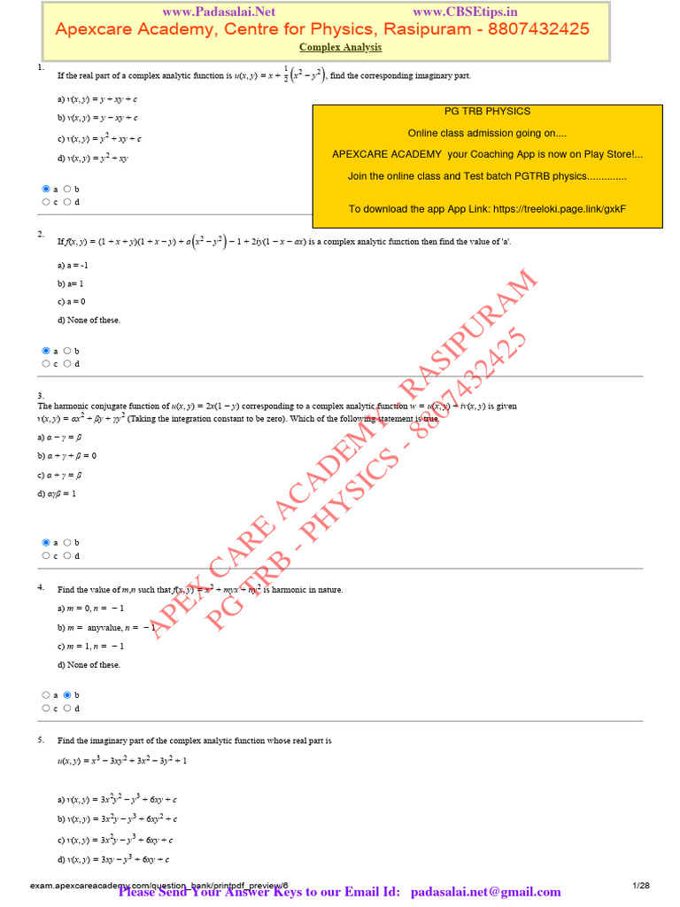Polytechnic TRB - Physics - Unit 3 Study Materials - PDF Download | Download Free PDF | Complex ...