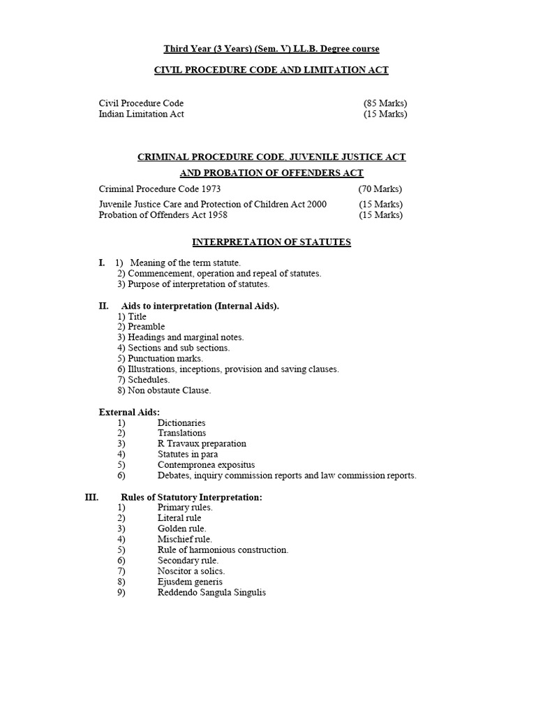 Tyllb Syllabus Sem5&6 | PDF