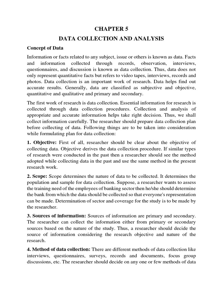 Chapter 5 and 6 | PDF | Questionnaire | Survey Methodology