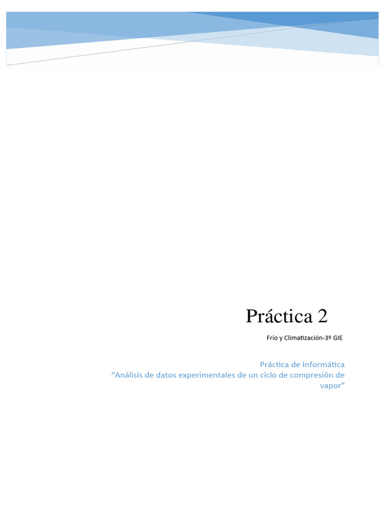 Practica2 Frio INF | PDF | Temperatura | Presión
