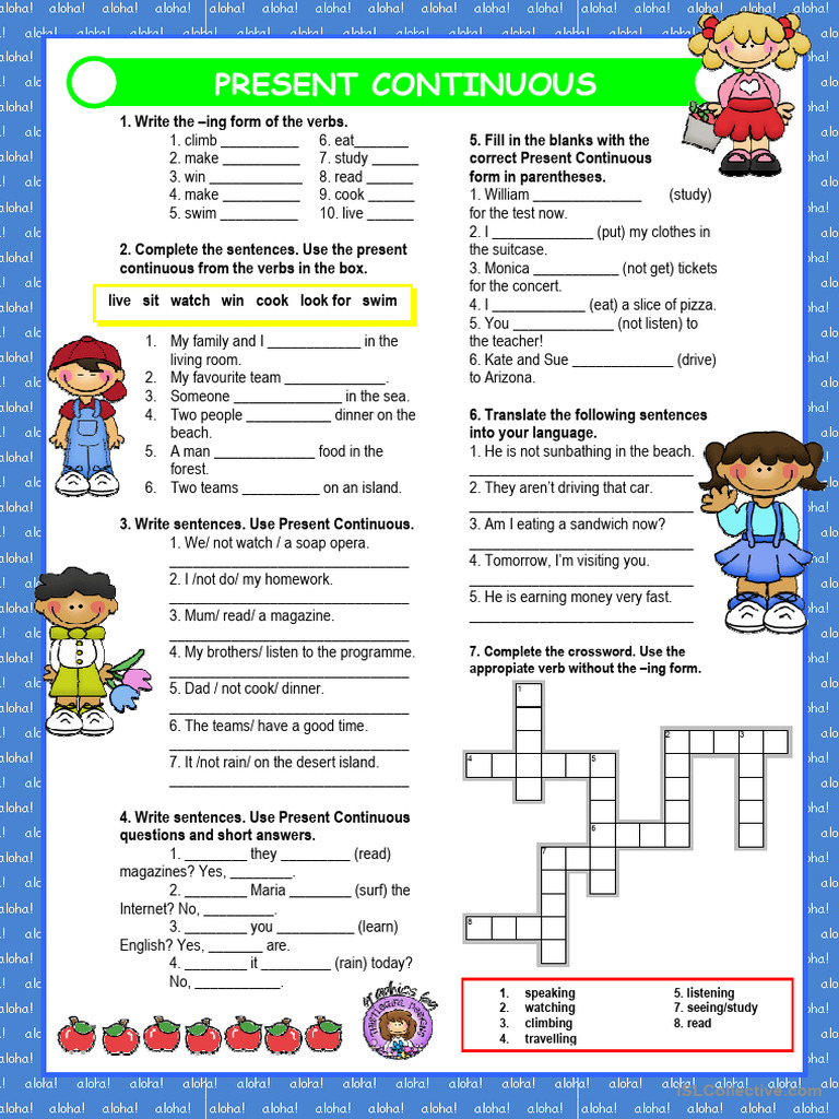 Present Continuous | PDF | Linguistics