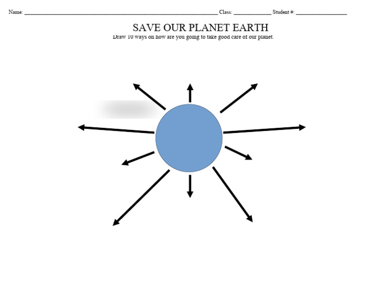 Save Our Planet: Drawing Worksheet | PDF | Career & Growth