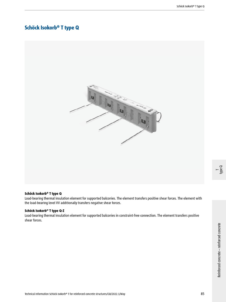 Technical Information Schoeck Isokorb T Type Q Q VV QZ (2705) | PDF | Masonry | Building Engineering