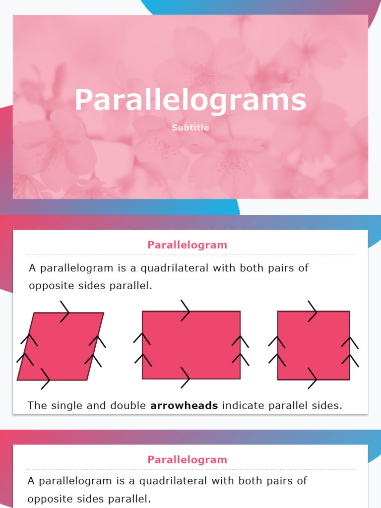 Parallelogram Properties Guide | PDF | Rectangle | Perpendicular