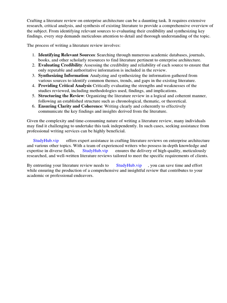 Enterprise Architecture Literature Review | PDF | Enterprise ... Enterprise Architecture Literature Review | PDF | Enterprise ...
